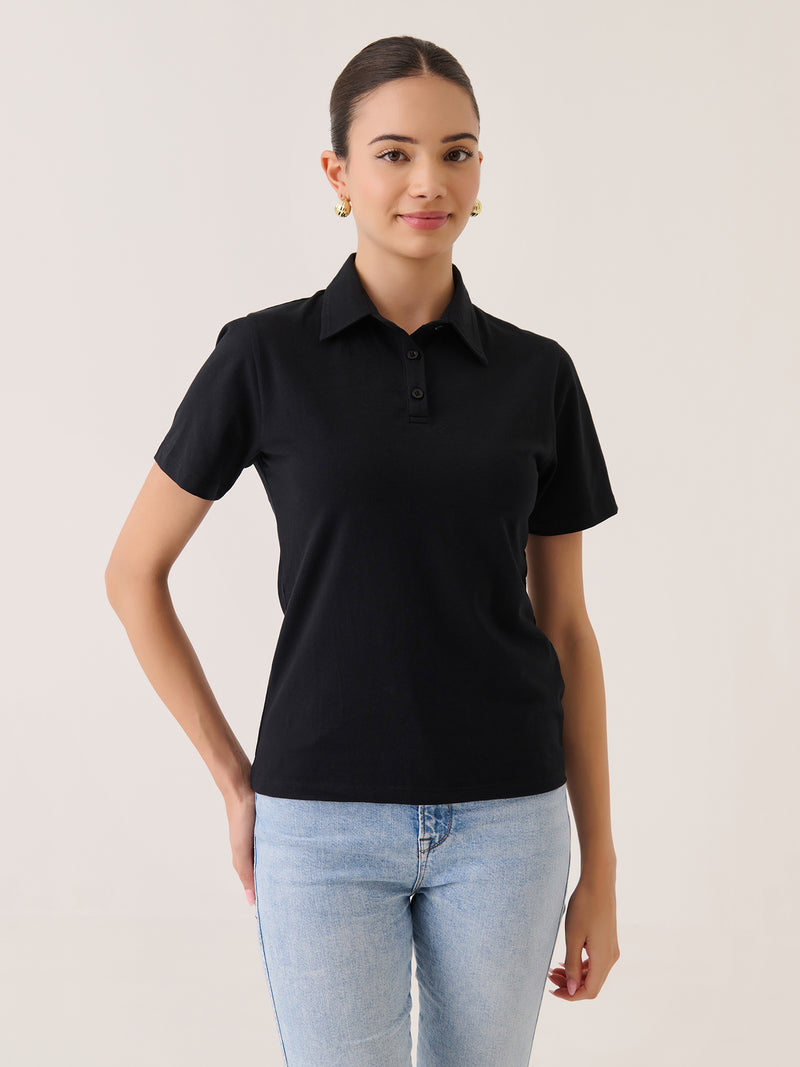 Short Sleeve Polo - Black