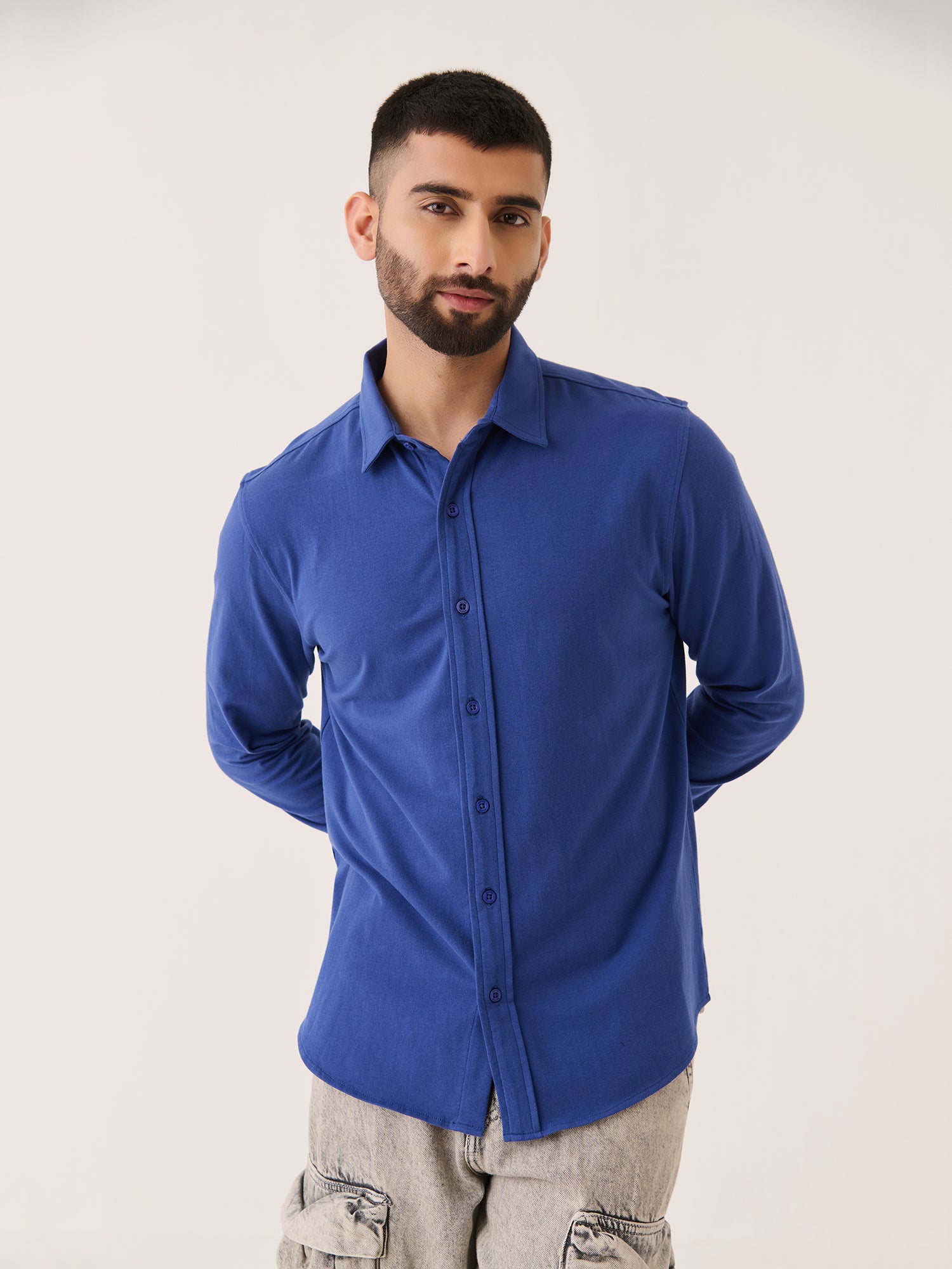 Long Sleeve Button Down - Royal Blue