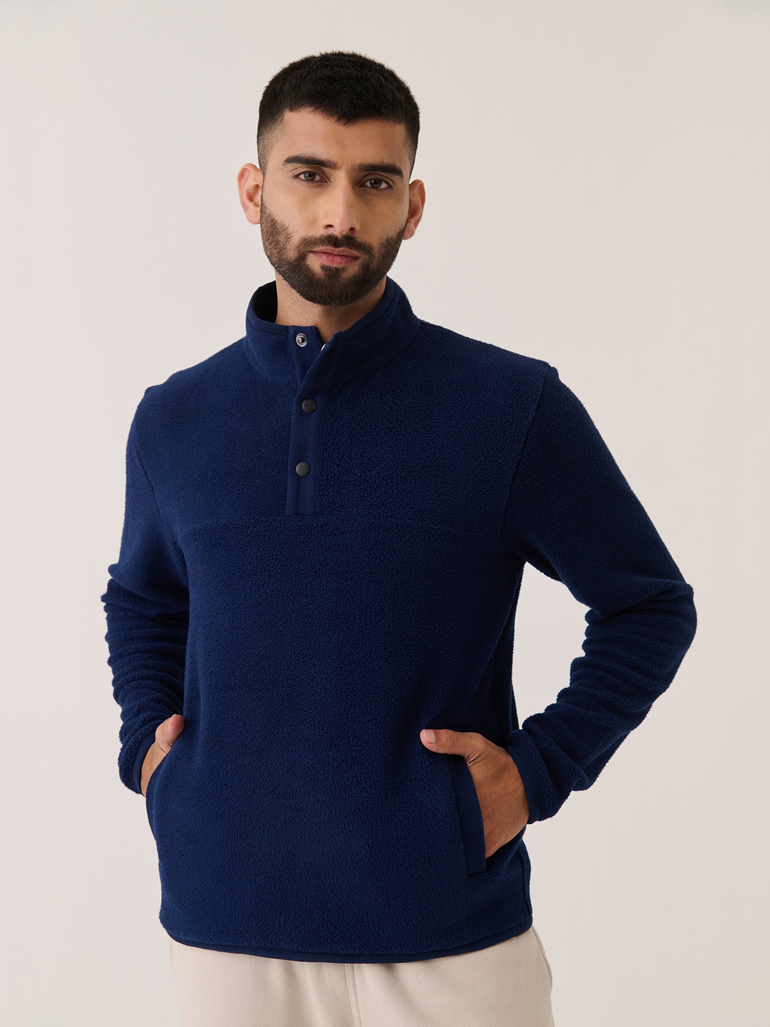 Polar Fleece Pullover - Navy Blue