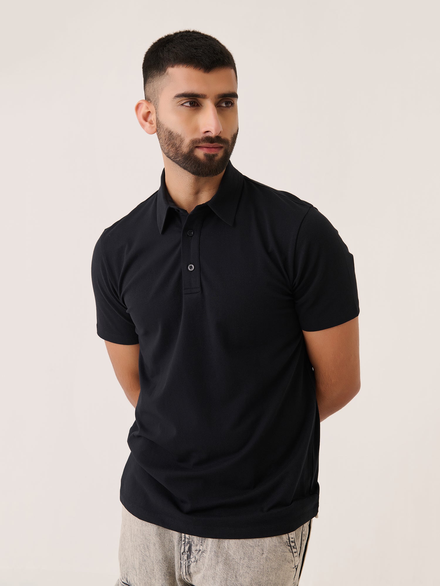 Short Sleeve Polo - Black